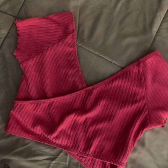 SHEIN | Tops | V Shape Cross Over Crop Top | Poshmark